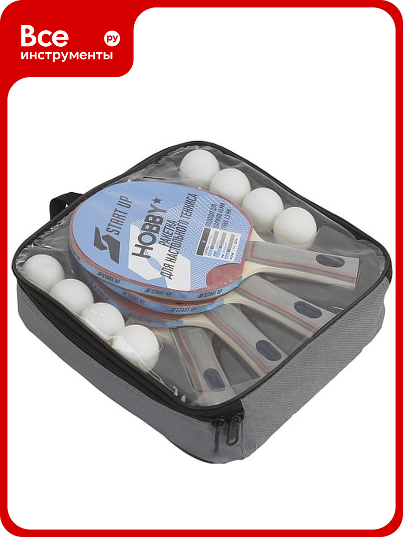 Набор для настольного тенниса Start Up BB02/1 star 4 ракетки, 8 шаров 4607167308008