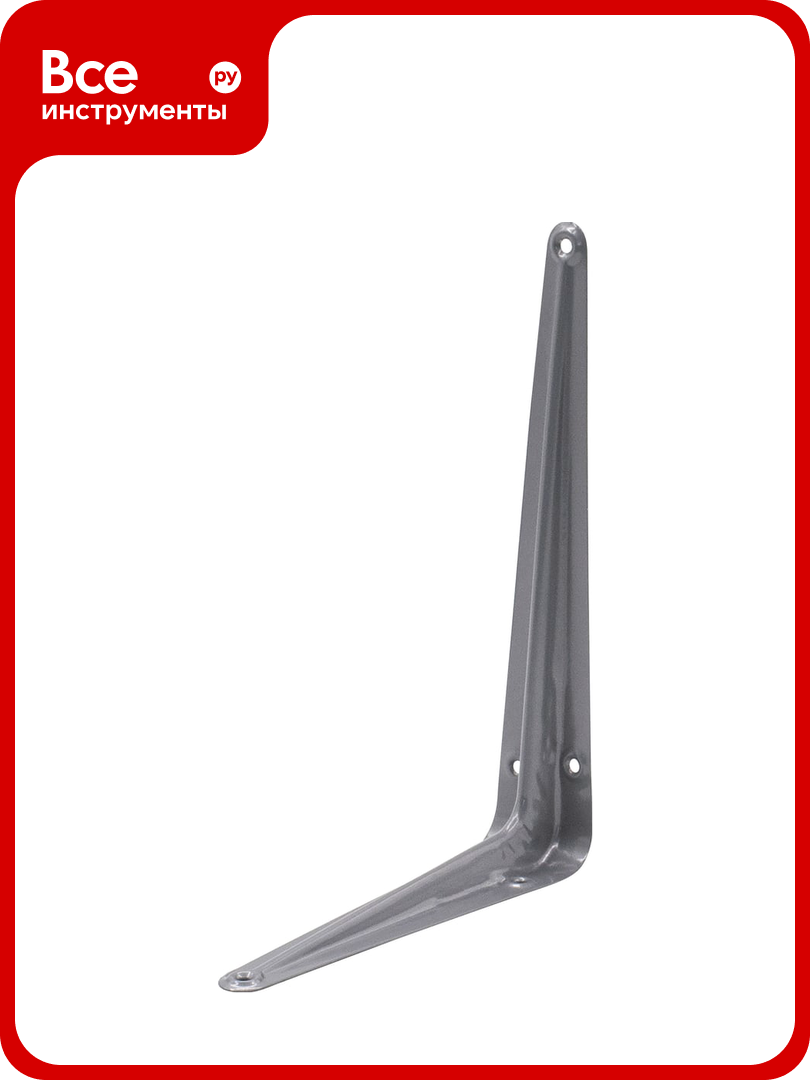 Уголок-кронштейн для полок РемоКолор серебро, 150x200 мм, 1 шт. 71-2-315