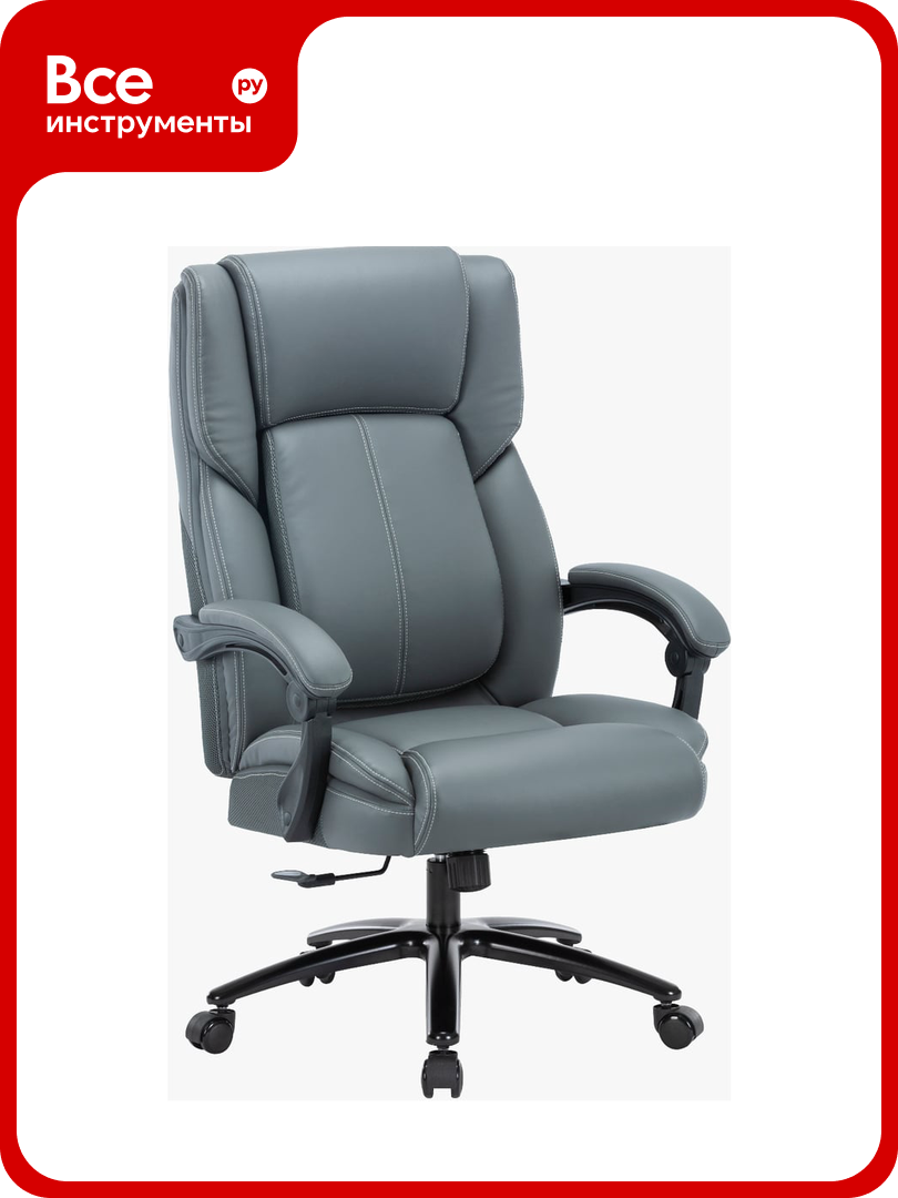 Офисное кресло CHAIRMAN ch415 экокожа, серый 00-07145940