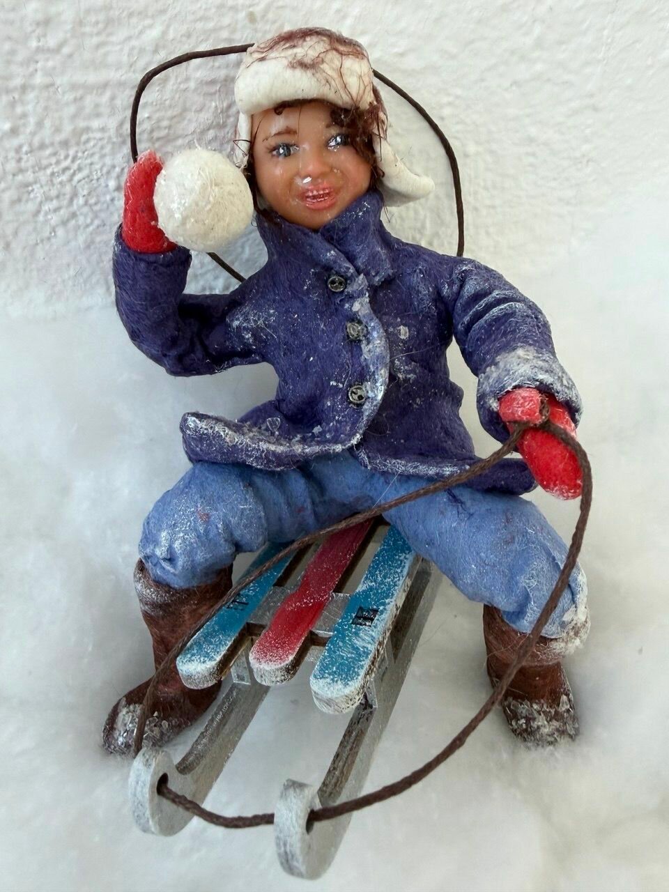 Ватная игрушка новогодняя