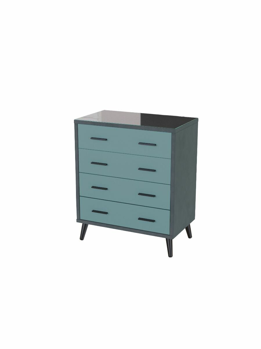 Домани комод интерьерный Ланс 930х800х450, серый/мдф бриз, для гостиной, для спальни