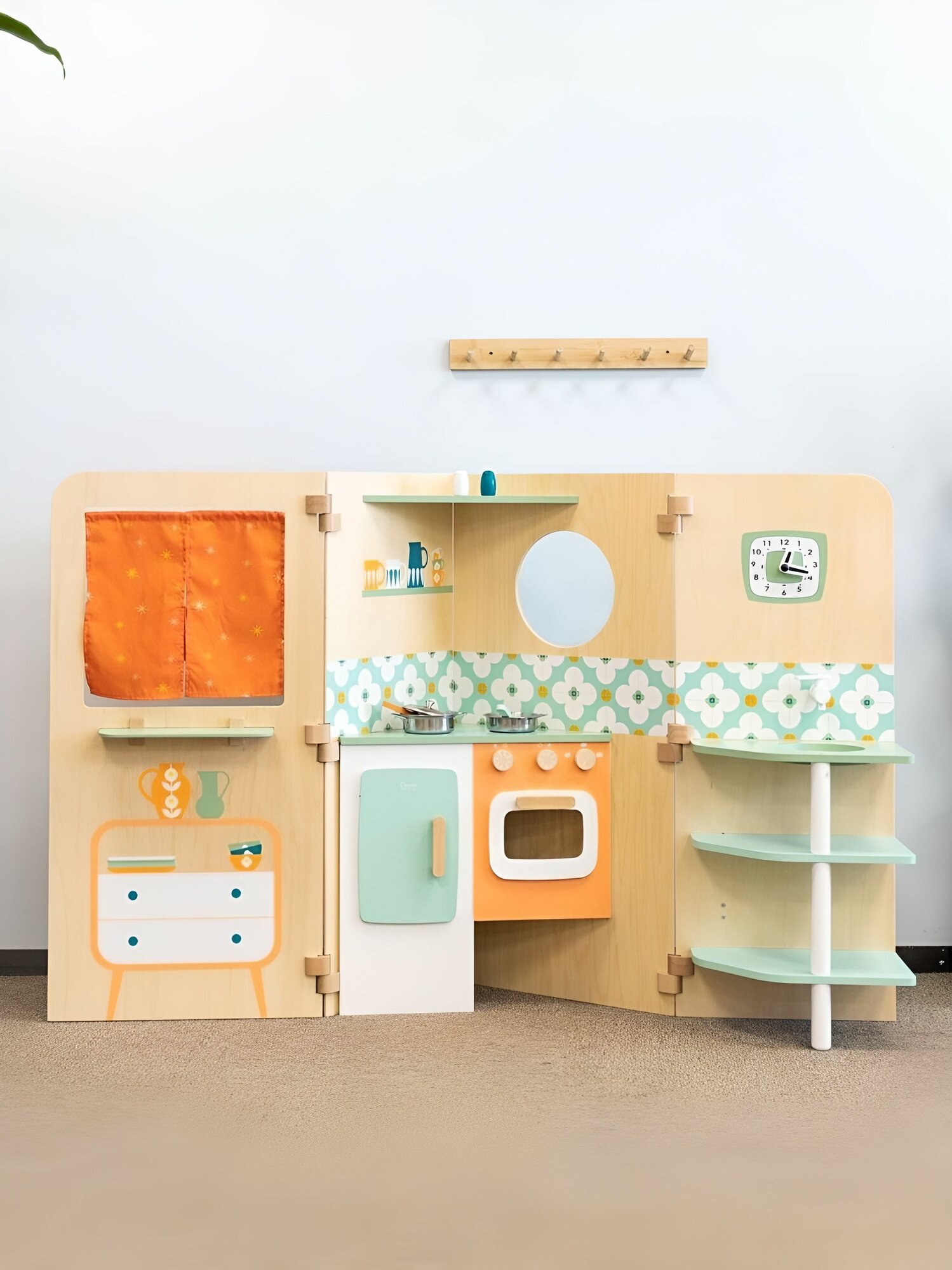 CLASSIC WORLD Игровой набор Мой маленький дом миниатюрный домик-ширма с локациями для сюжетных игр для детей от 1,5 лет