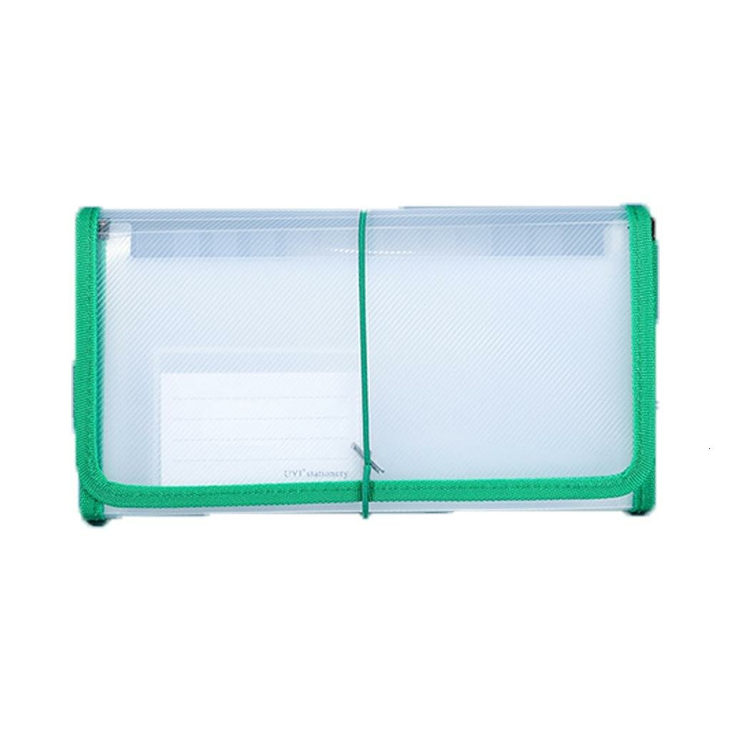 Органайзер для чеков с 13 карманами, Зеленый