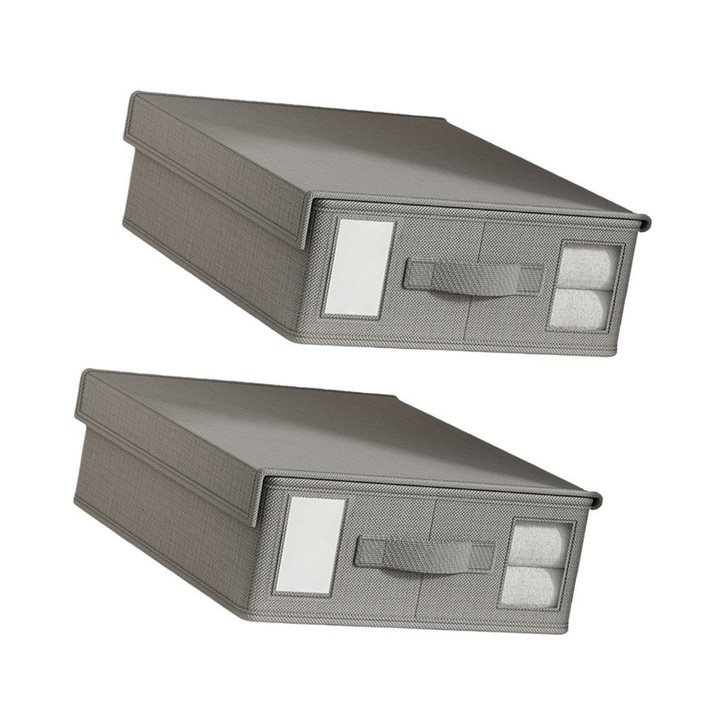 Коробка для хранения постельного белья с прозрачной пылезащитной крышкой, 5