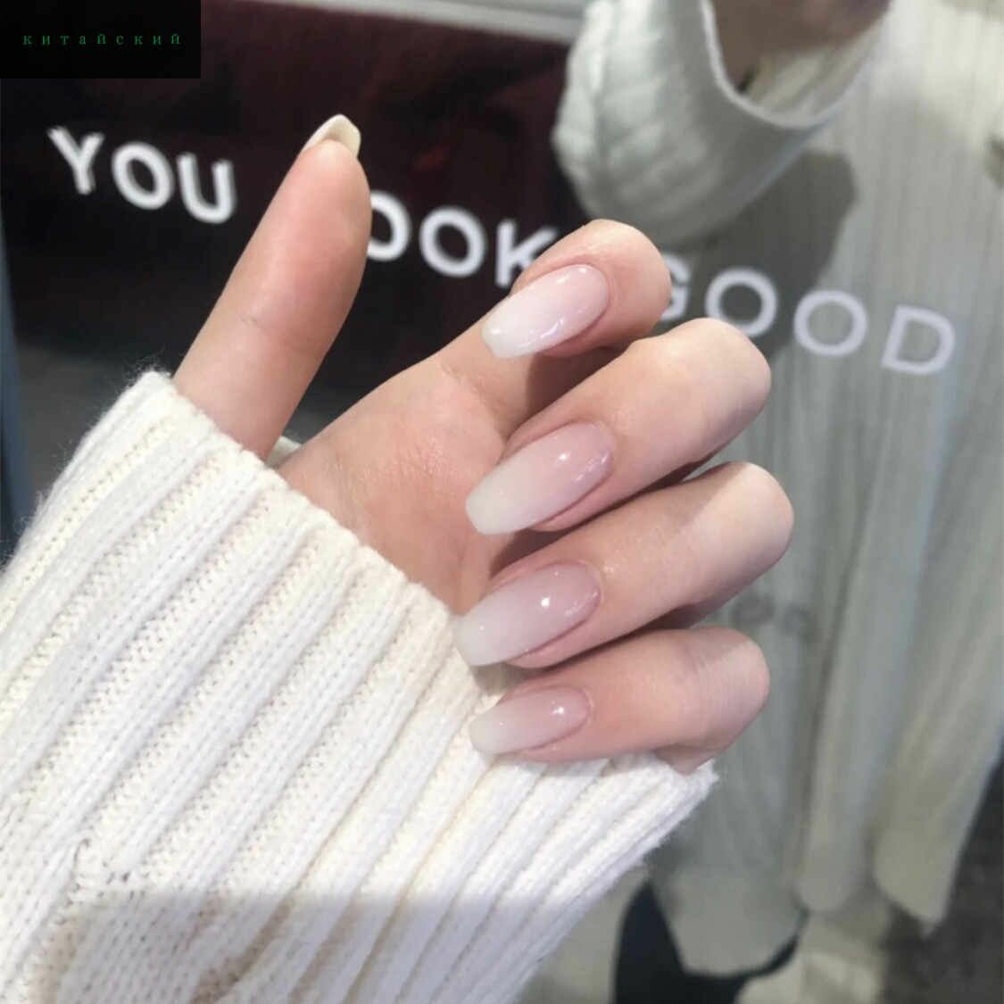 Накладные ногти с дизайном ( 24 типсы + клей )(черный)11