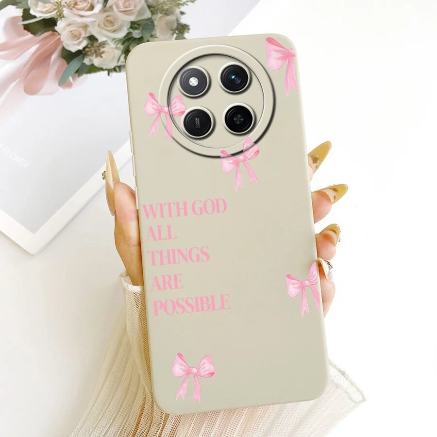 Чехол для Honor X9C 5G с бабочками и надписью