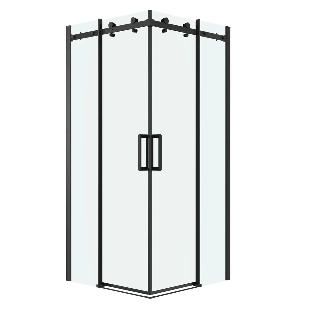 Душевой уголок Grossman Classic 300. K33.04.1010.21.00 100х100 см, профиль матовый черный, стекло прозрачное