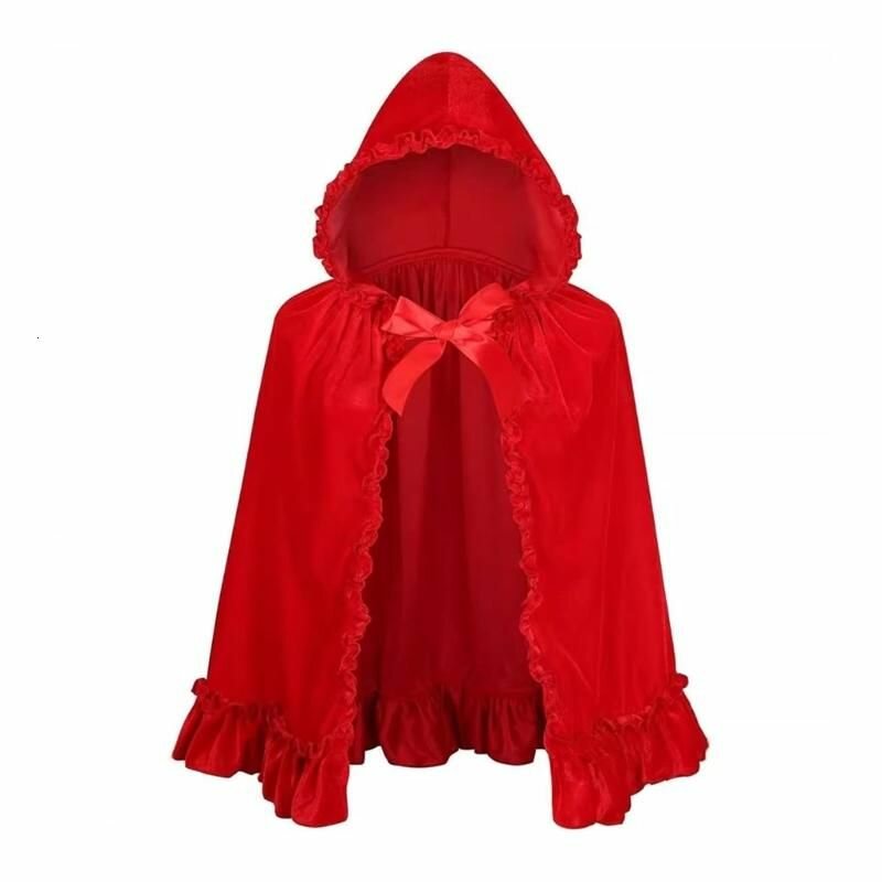 Рождественская кружевная накидка, красный - Длина 60