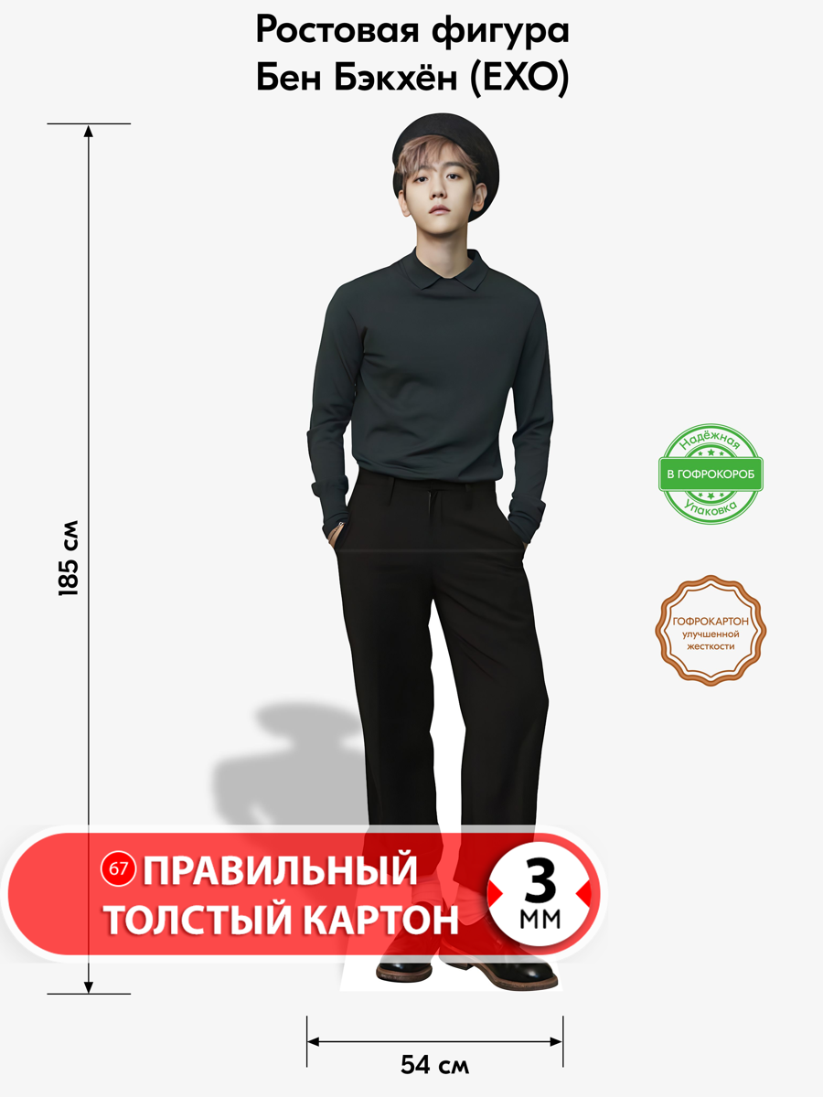 Аксессуар для фотосессий, самое это, Бен Бэкхён (EXO) 5 ростовая фигура