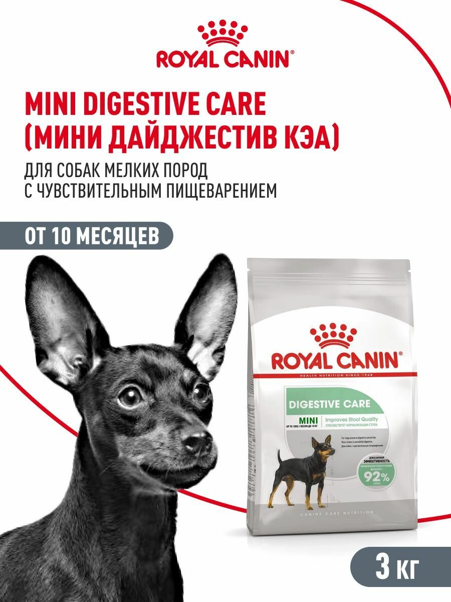 Сухой корм для собак Royal Canin Mini Digestive Care с чувствительным пищеварением, 3 кг