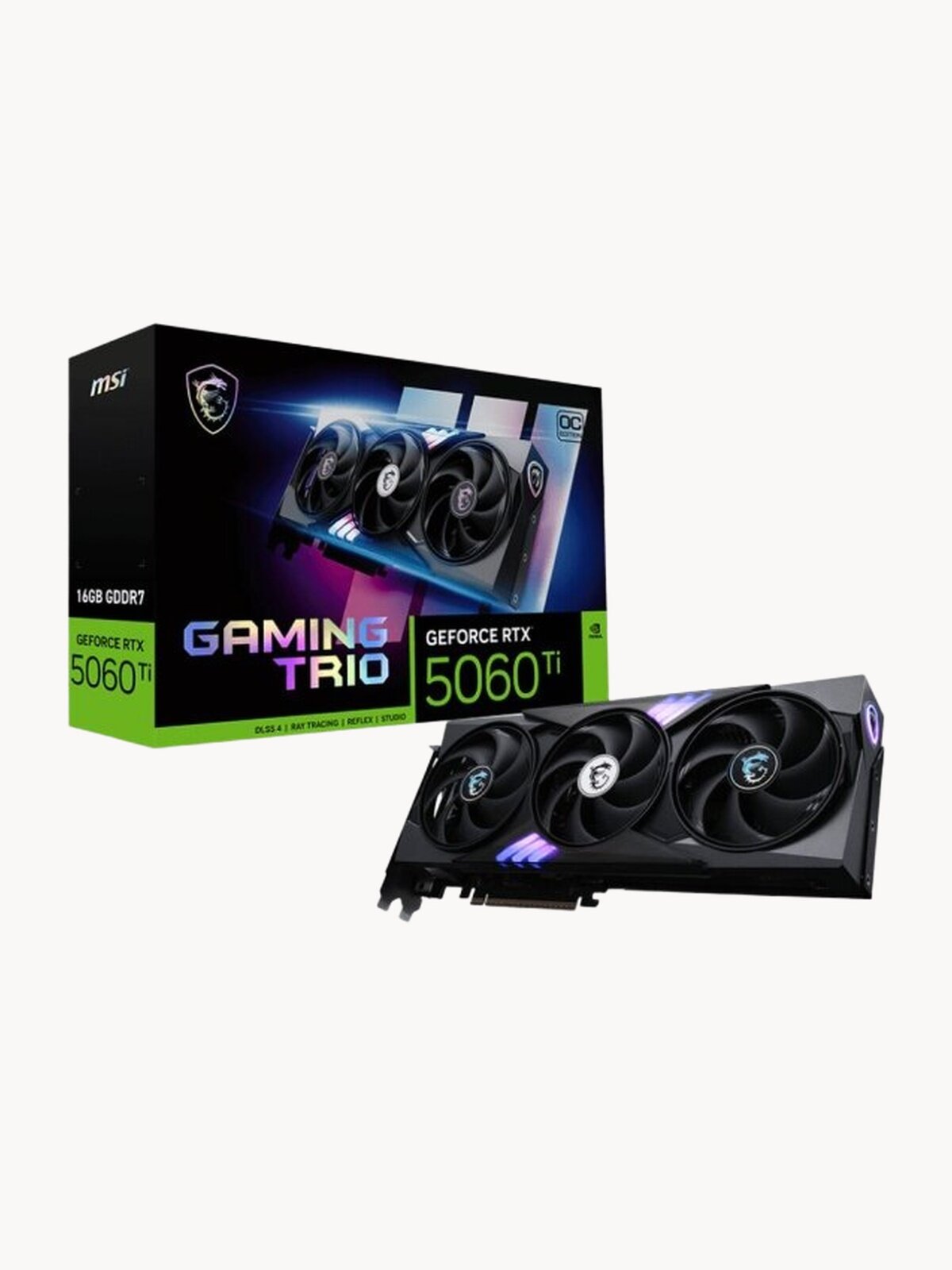 Видеокарта Msi GeForce RTX 5060 Ti GAMING TRIO OC 16G