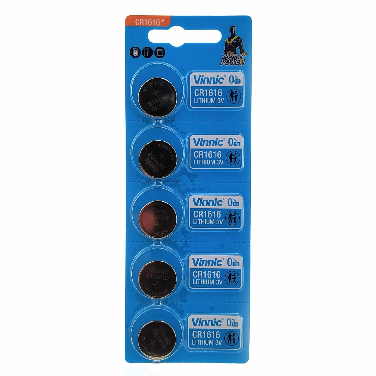 Батарейка (5шт) VINNIC CR1616 3В литиевая дисковая (5шт*1)