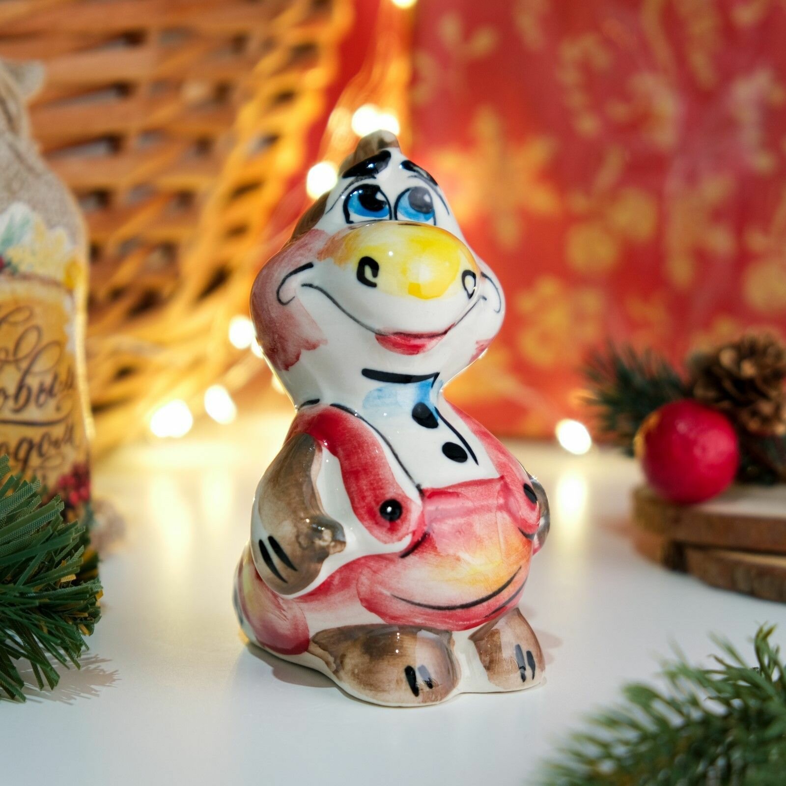 Сувенир Дракон "Ваня", гжель, цветной , Символ 2024