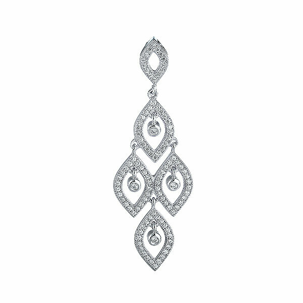 Подвеска, серебро, 925 проба, фианит