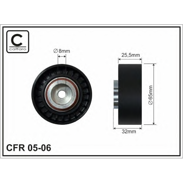 CAFFARO 05-06 (1117008 / 1201178 / 1611423780) ролик натяж-ля ремня