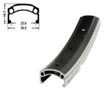 Велосипедный обод пистонированный 26" H35242 двойной, фрезерованный (559х30,5/23,9х16,7мм 36 отверстий) черный