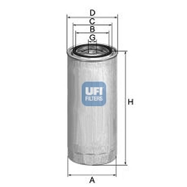 UFI 24.120.00 (20405160 / 20875672 / 20972293) фильтр топливный \volvo, rvi