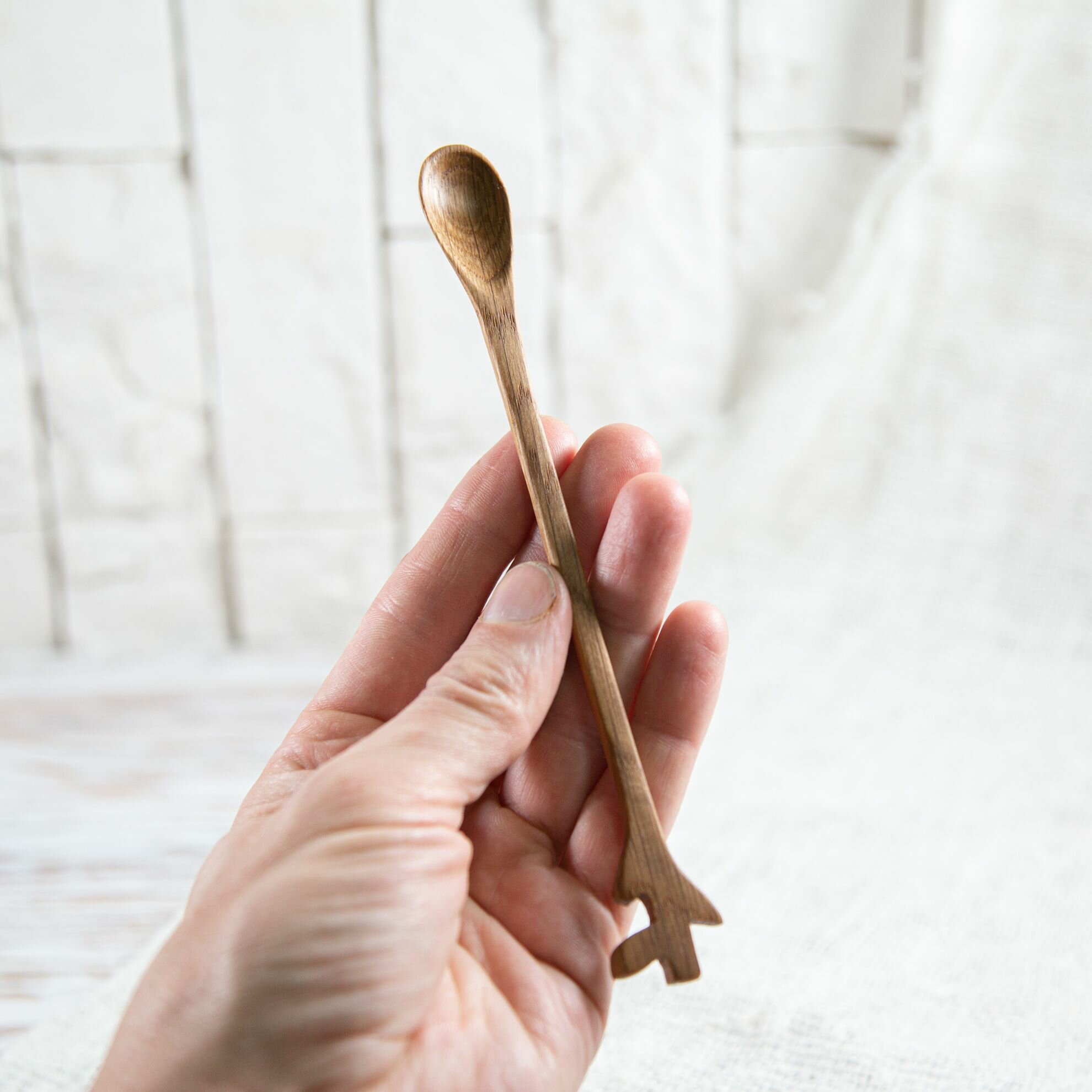 Деревянная десертная ложка 3KEDA "Веточка", длина 20 см, 1 шт.