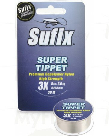 Леска зимняя Sufix Super Tippet диаметр 0.102 мм разрывная 1.1 кг. длина 30 м.