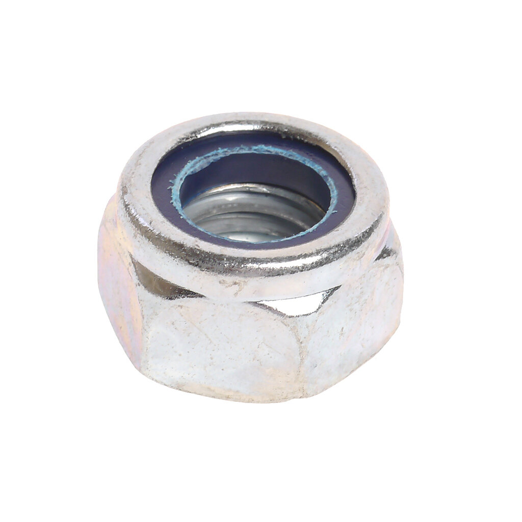 Гайка М14х2.0х14 c нейлоном шестигранная оцинкованная