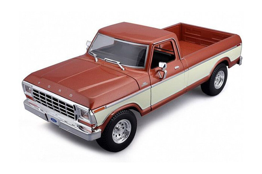 Модель коллекционная MAISTO Ford F150 pick-up 1979 brown/beige / форд Ф150 коричнево-бежевый
