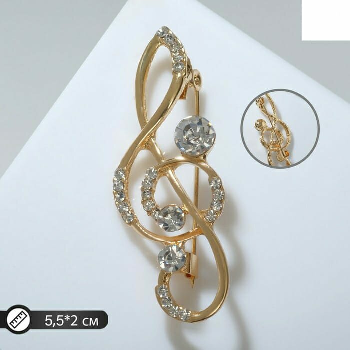 Брошь, стразы