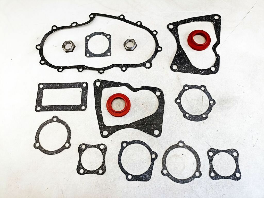 Ремкомплект косозубой раздаточной коробки а/м УАЗ (прокладки, сальники, гайки)