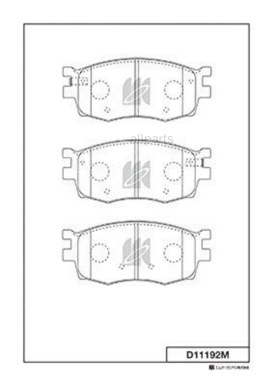 KASHIYAMA D11192M колодки тормозные, передние HY ACCENT, VERNA, PONY EXCEL 05- KI RIO 05