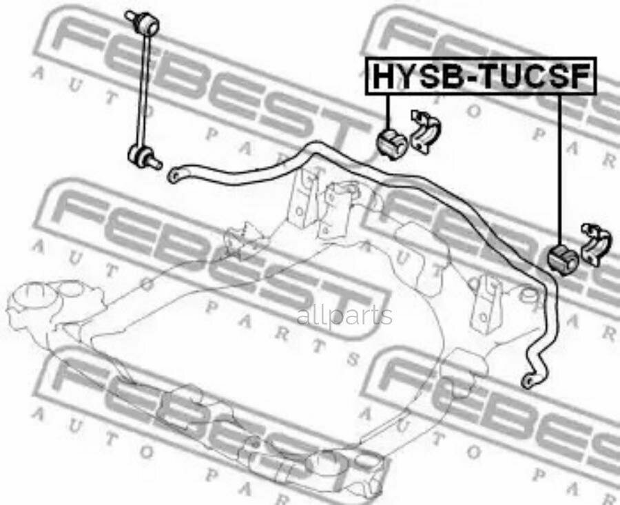 FEBEST HYSB-TUCF248 втулка переднего стабил. D24.8 (HYUNDAI TUCSON 2004-2010) FEBEST