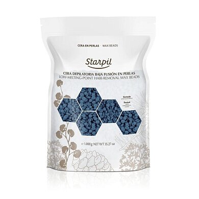 Горячий воск в гранулах Starpil, синий 2AB, 1000гр