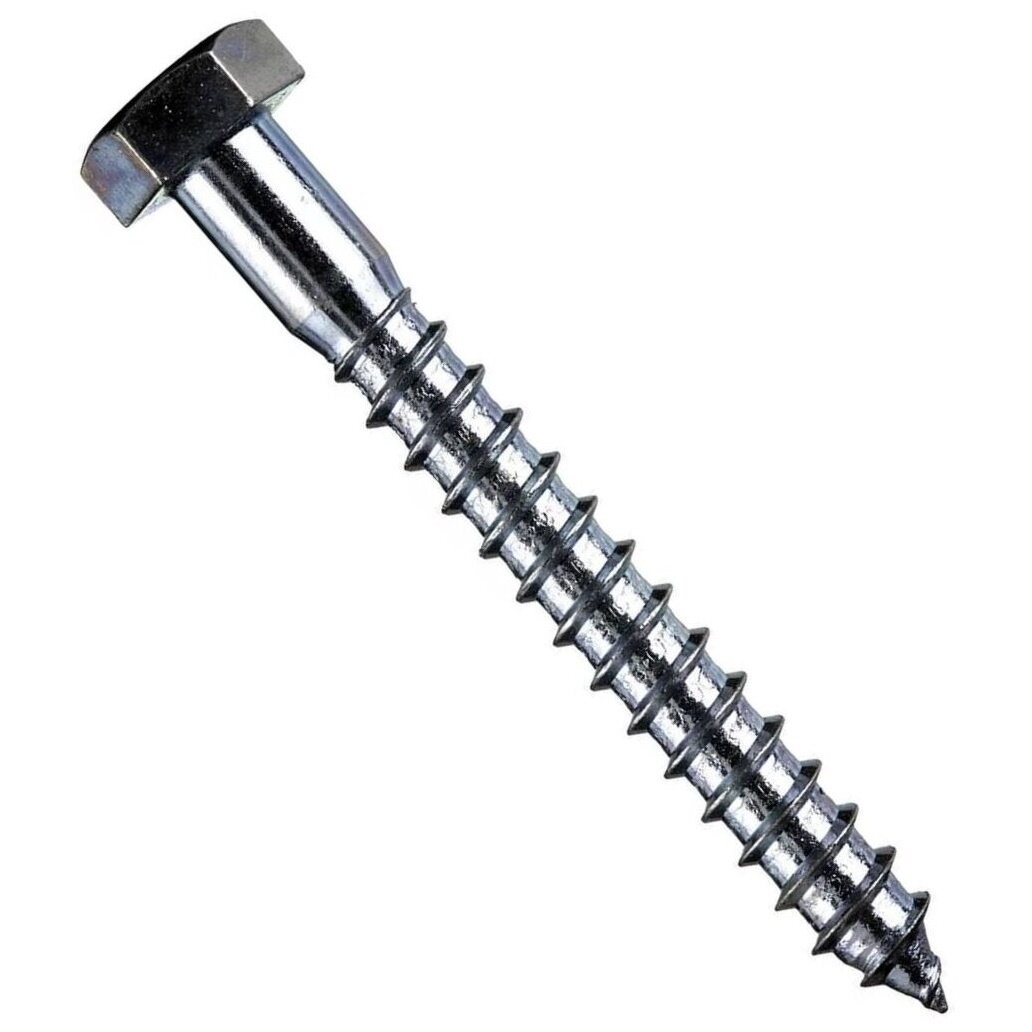 Шуруп "Глухарь" 10х300 мм, (1кг/6шт) для деревянных лаг и реек, оцинкованный