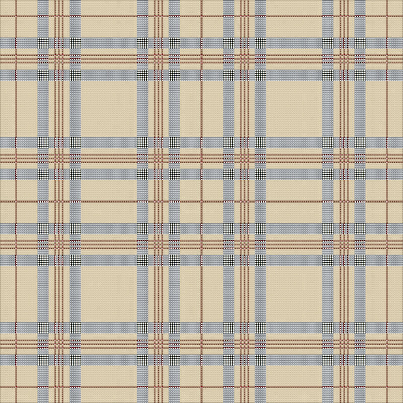 Набор алмазной вышивки "Бежевая клетка. Декор для стола", размер 53,75х53,75см, 6 цветов