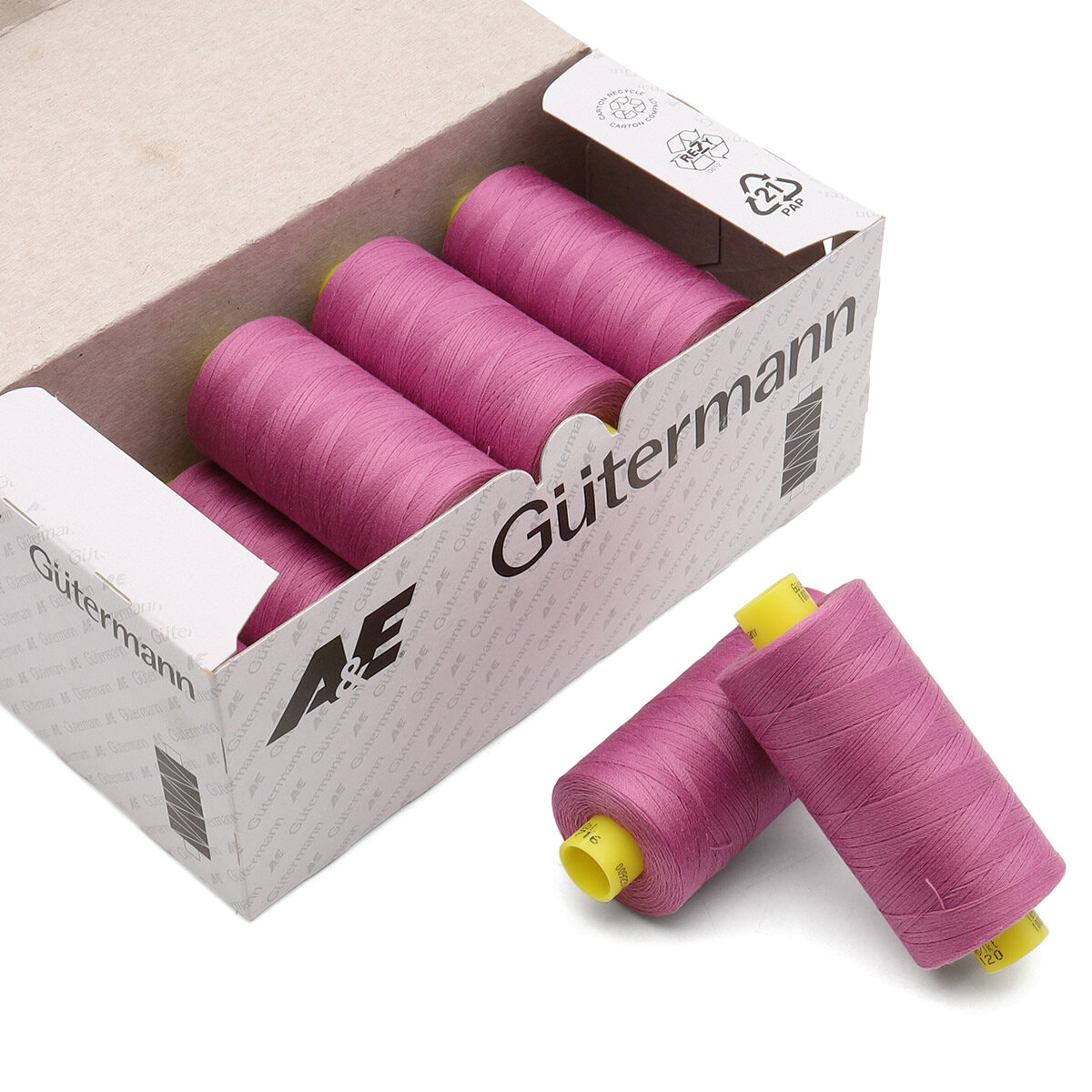 Нитки швейные универсальные Mara 120, 10шт*1000м, Gutermann (211 фиолетовый)