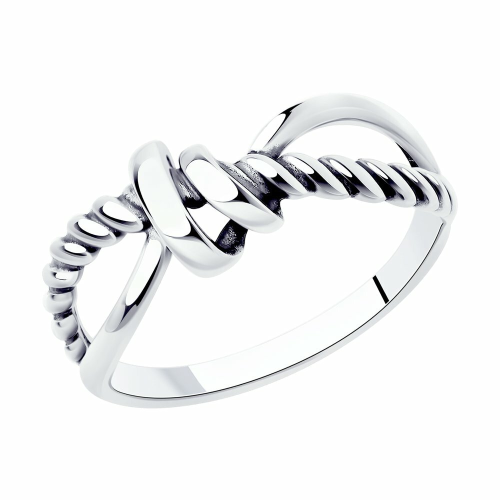 Кольцо тонкое, серебро, 925 проба