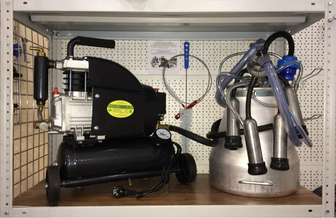 Доильный аппарат МДУ-3ВТ, с функцией доения до 20 коров в час.