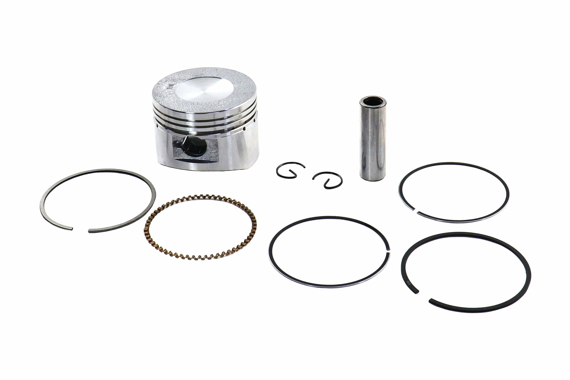 Поршень 52,40 мм 4 такт. Delta, Zodiak, Альфа, ОВ-70 (110 см3) ( + кольца, палец, стопорн. кольца)