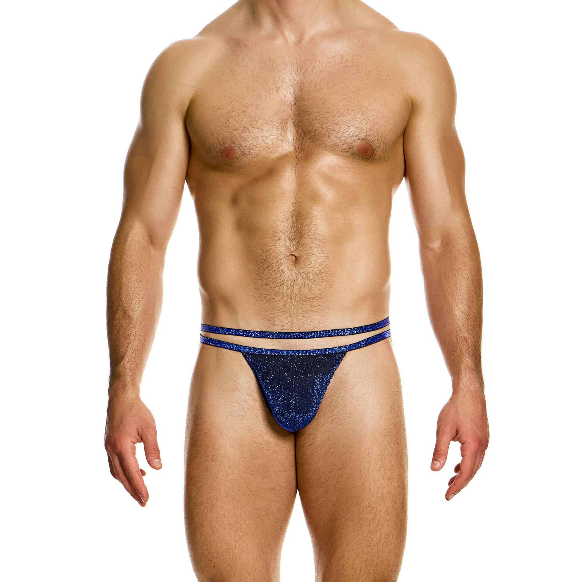 Трусы-стринги "Glitter Thong - Blue" / Modus Vivendi / Синий / Размер S