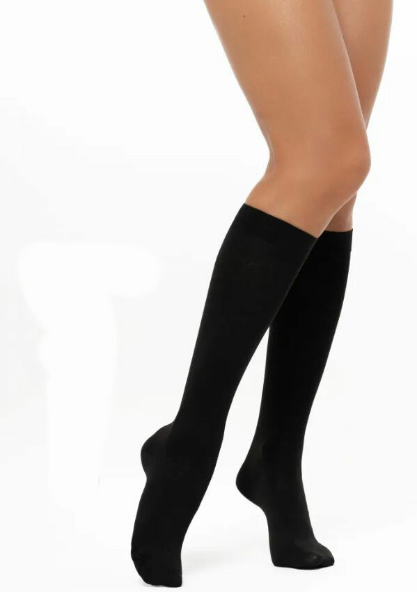 Гольфы компрессионные Элеганс Интекс, ЭГЗ–1к черный цвет, размер 2(M)