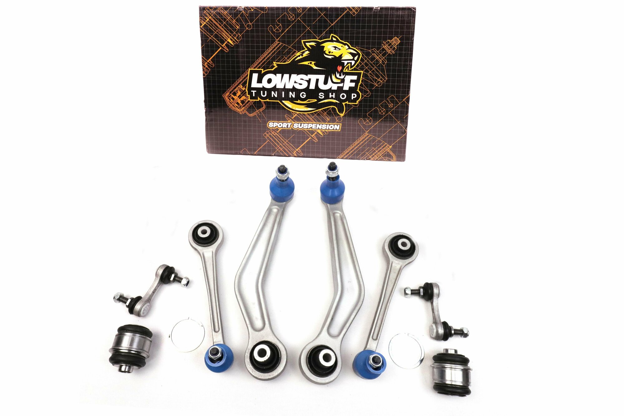 BMW E39 Комплект рычагов задней подвески LOWSTUF 53BM0011 8шт малый без интегральных рычагов