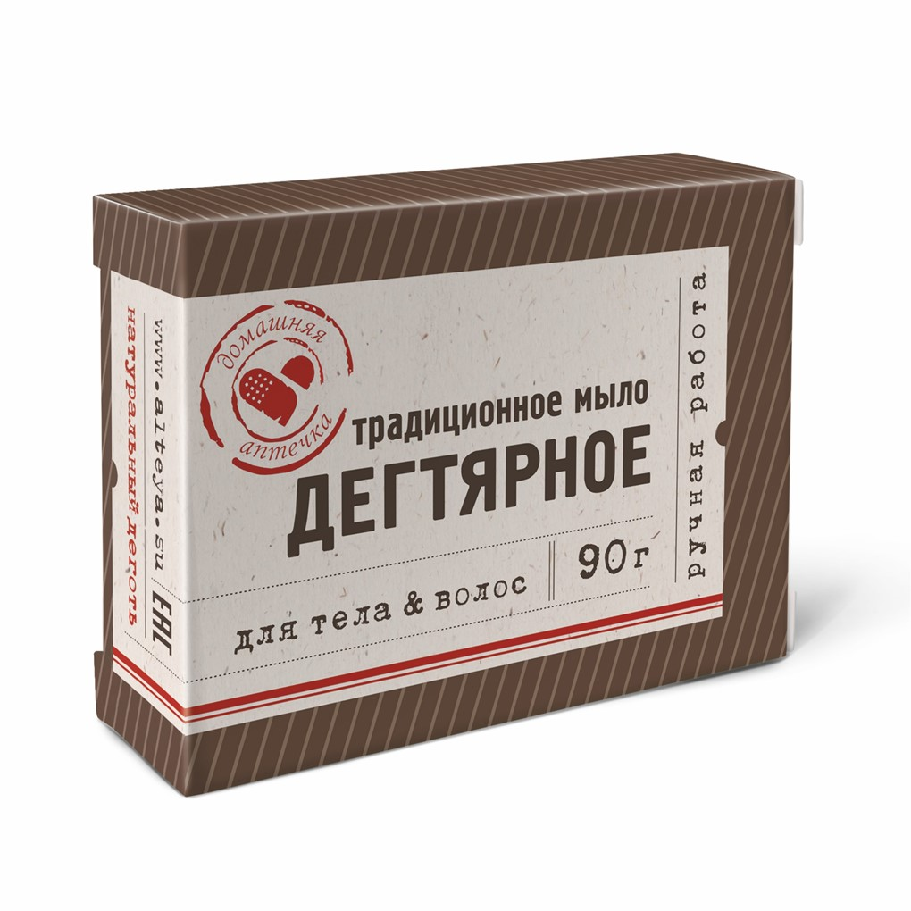 Мыло дегтярное "Домашняя аптечка", 90 г