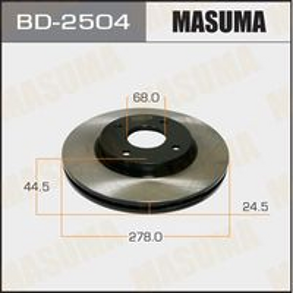 MASUMA BD-2504 (40206EM10A / 40206ZW90A) диск тормозной (упаковка 2 шт, за 1 шт) (Комплект 2 штуки)