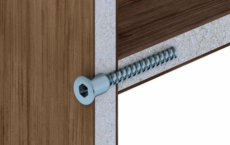 Конфирмат, Винт-стяжка, евровинт 7*70 мм 10шт + 1 Ключ