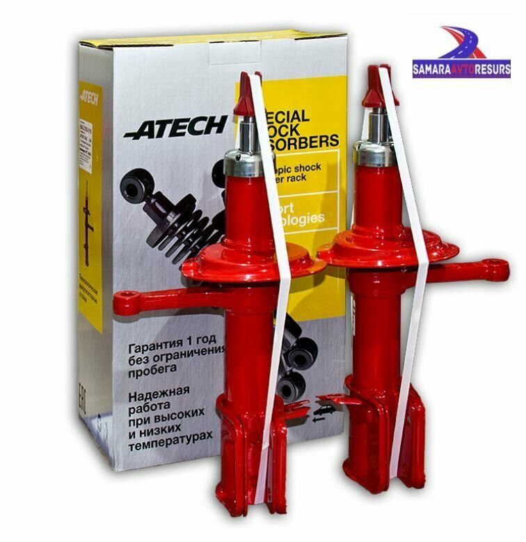 Амортизатор передней подвески "ATECH" SPORT-GAS 2108-2110 с занижением (-30) 2 шт. газомасляные (к-т)