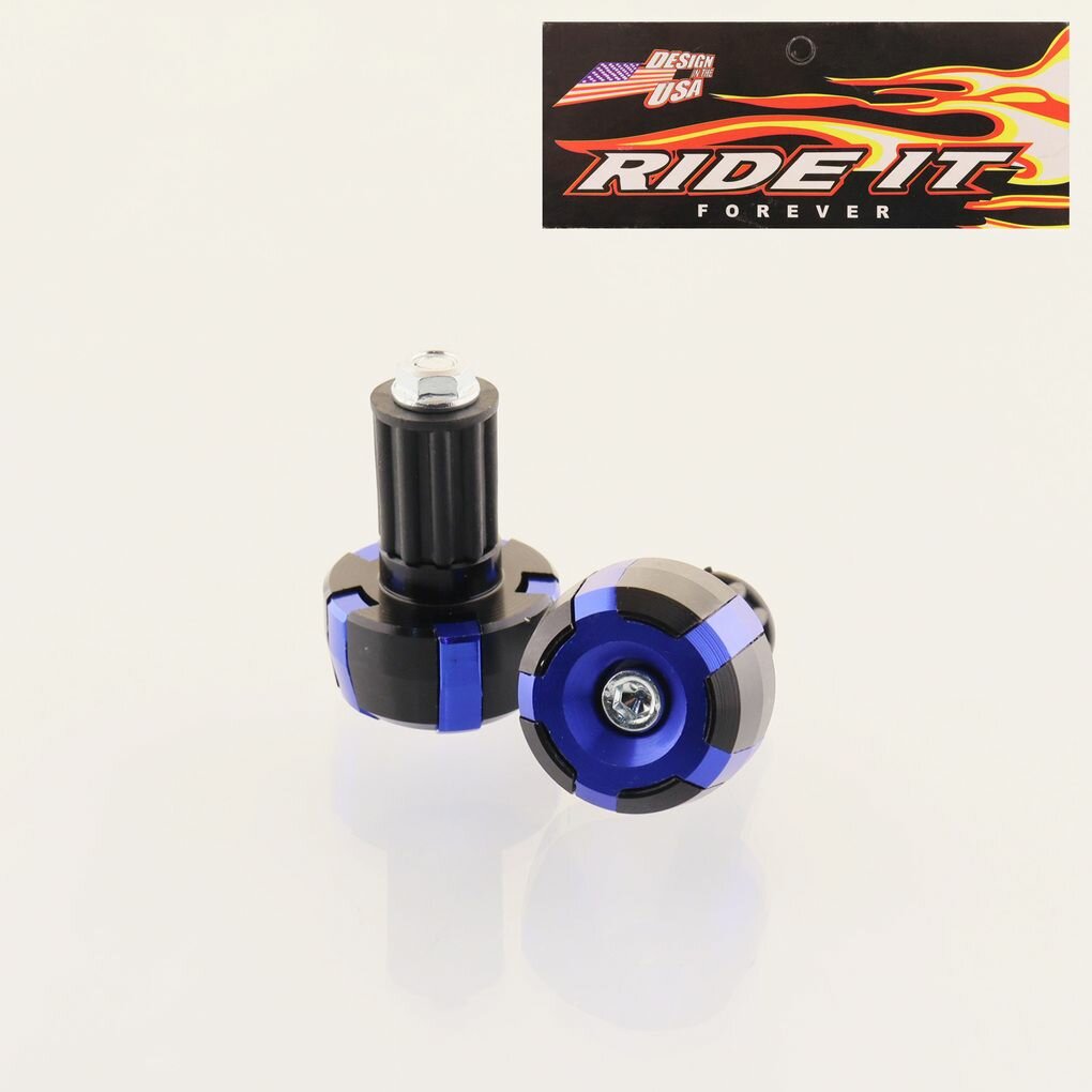 Отбойники руля (пара) ATV (универсальные, синии) "RIDE IT"