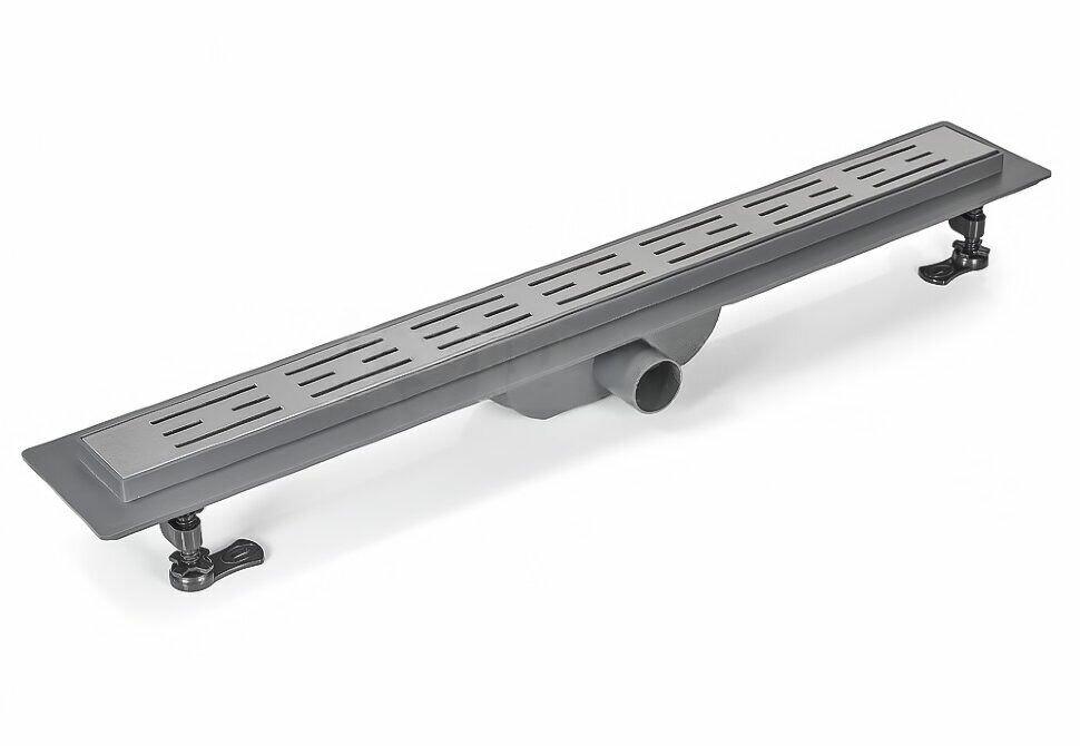 Душевой лоток Millennium TLPB4008 80 см (решётка BASE), с сухим и гидрозатвором, корпус пластик