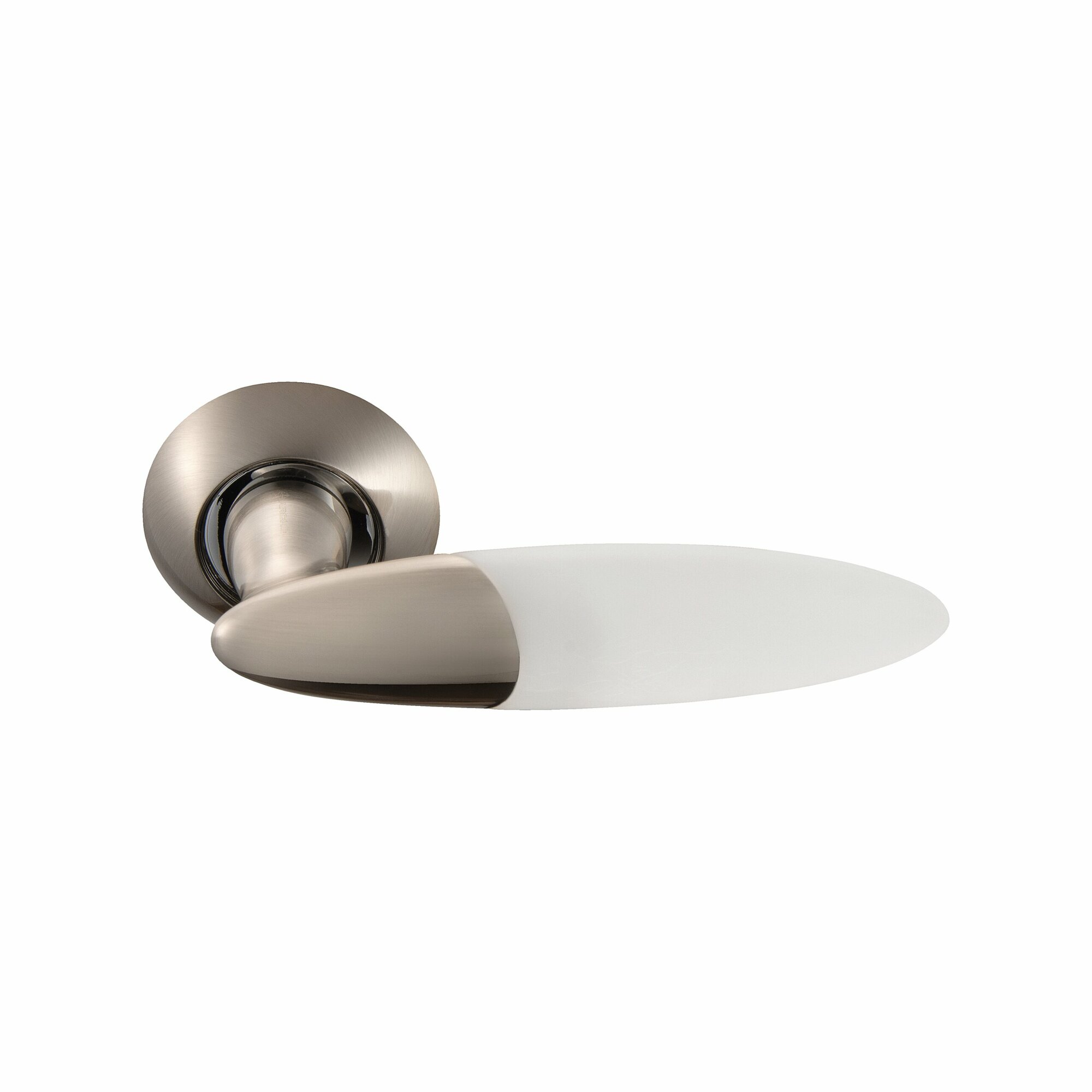 Ручка дверная фалевая на круглой накладке Archie S010 113HWA | хром, акрил