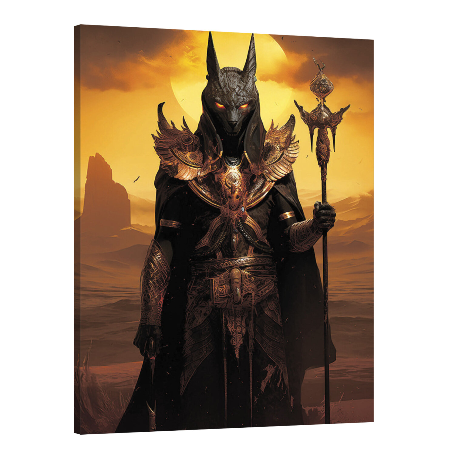 Интерьерная картина 50х70 "Анубис: вестник бога смерти"