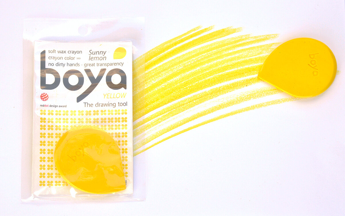 Пастель восковая для рисования Boya, мелок 9 х 14,5 см лимонно-желтый BOYA d.o.o. 1 SET/SUNNY LEMON YELLOW
