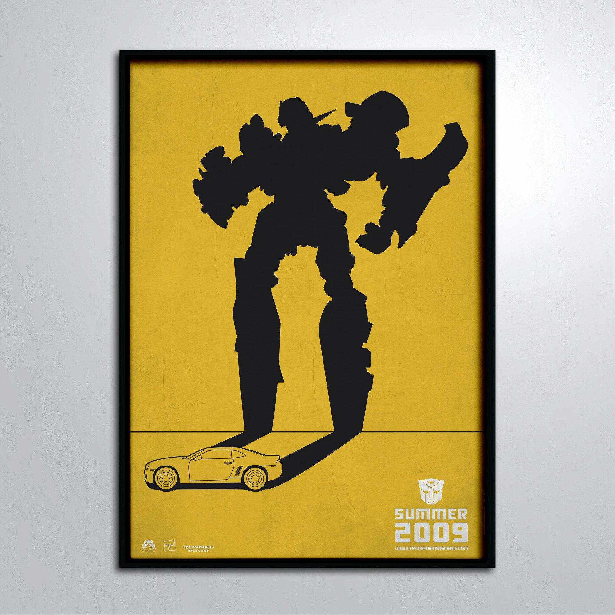 Постер без рамы/Трансформеры Шайа ЛаБаф Меган Фокс Бамблби МинимализмTransformers