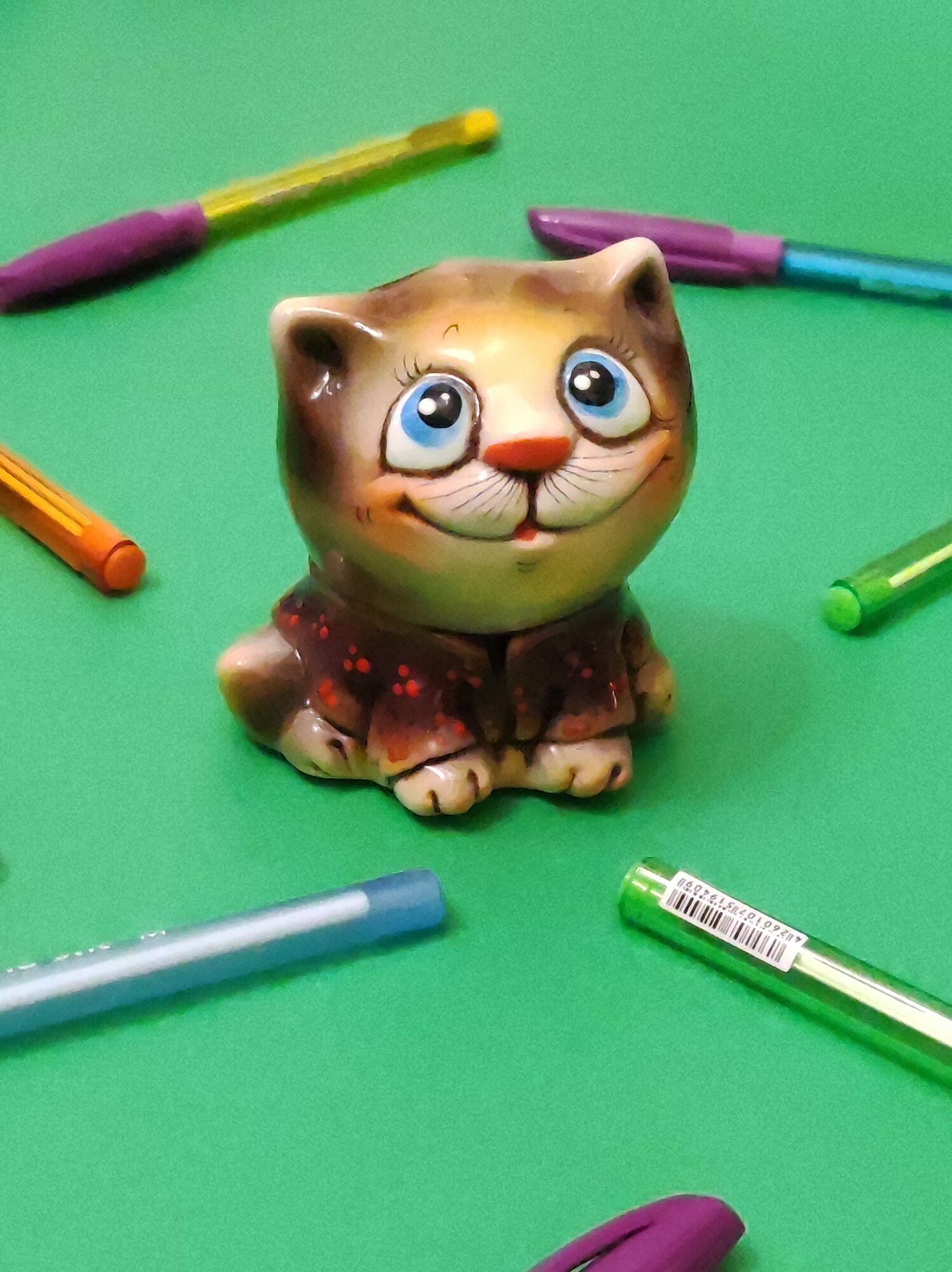 Статуэтка "Котик" Керамика Ручная работа